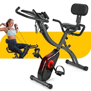 Stationary Upright-Recumbent Exercise Bike with Rower Function, Cycling ...