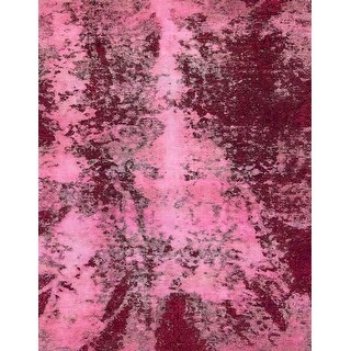 Ahgly Company Machine Washable Abstract Hot Pink Area Rugs - Bed Bath ...