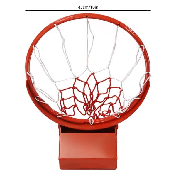18" Outdoor Basketball Rims with Net Wall Mounted Basketball Hoop - Bed ...
