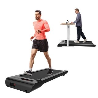 2 in 1 Under Desk Treadmill, 2.5HP Folding Electric Treadmill Walking ...
