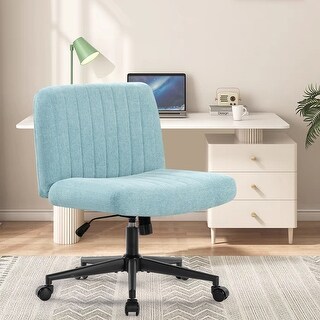 Linen Office Chair with Swivel, Rocking Function, for Home Offices and ...