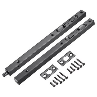 Flush Bolt 12-inch Stainless Steel Door Guard Lever Action Latch Lock ...