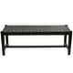 Black or Brown Leather Handmade Woven Seat Bench - 47 x 18 x 17 - Bed ...