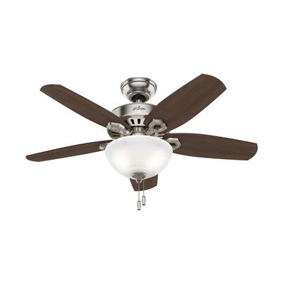 Hunter 42" Builder Ceiling Fan with LED Light Kit and Pull Chain - Bed ...