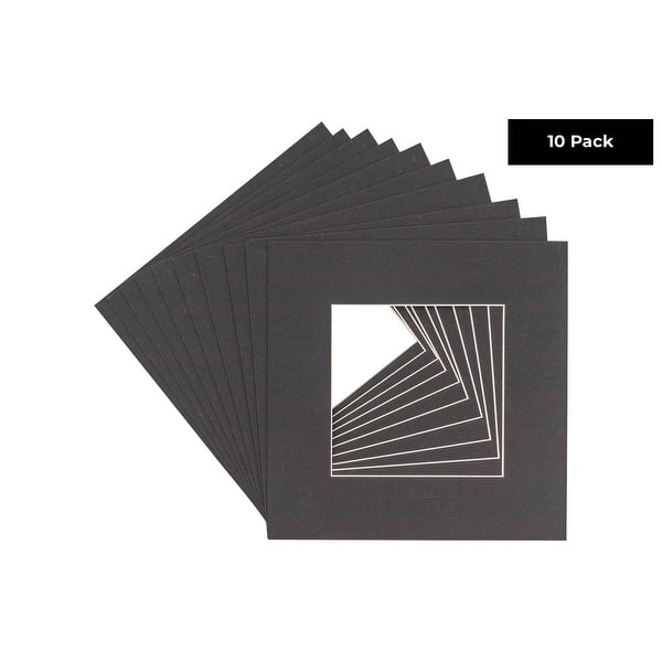 12x12 Mat for 8x8 Photo - Textured Black Matboard for Frames Measuring ...