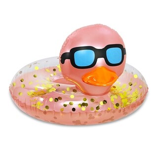 POZA Inflatable Duck Pool Float Tube for Kids and Adults - Rose Gold ...