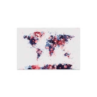 World Map Paint Drops II Print On Acrylic Glass by Michael Tompsett ...