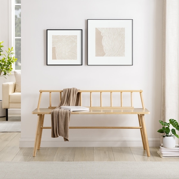 Small entryway bench with back store