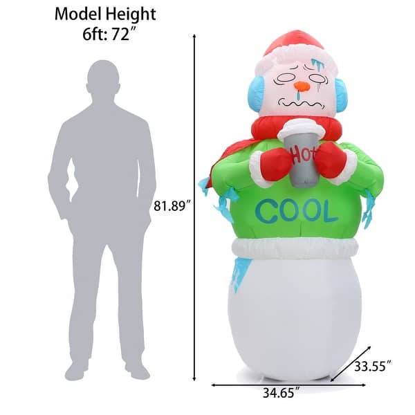cold snowman inflatable