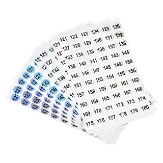 Number Sticker 121 to 180 Number Self Adhesive Reflective Label, Pack ...