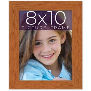 8x10 Frame Light Stained Real Wood Picture Frame Width 0.75 inches ...