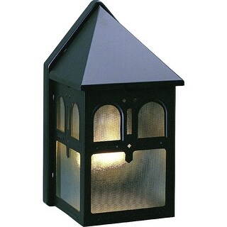 Volume Lighting 1-Light Black Outdoor Lantern Wall Mount - Bed Bath ...