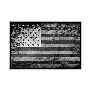 iCanvas "USA "Melting Film" Flag in Black & White I" by iCanvas Framed ...