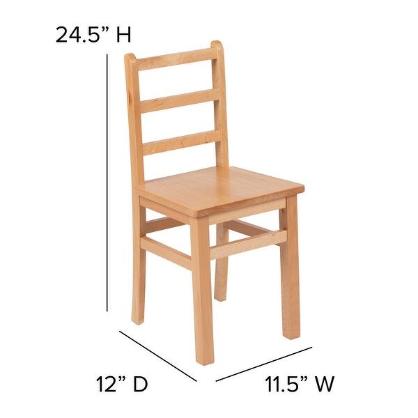 Kids Natural Solid Wood Table and Chair Set for Classroom, Playroom ...