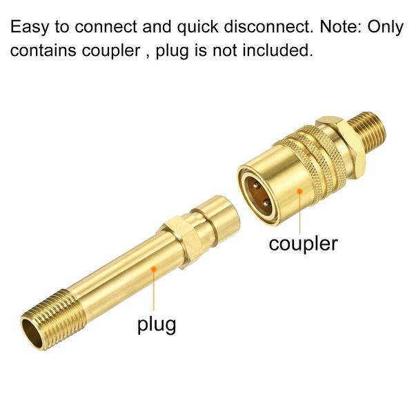 Brass 50mm Coupler Pipe Fitting 13.5mm ID x 1/4PT Pipe Connector ...
