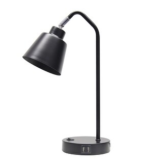 Simple Designs 16" Sleek Essentials Adjustable Metal Desk Task Lamp ...