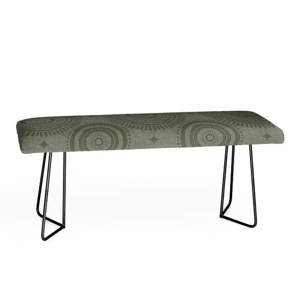 Deny Designs Little Arrow Design Co boho sun and stars olive Bench ...