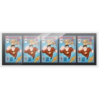Comic Book Frame Wall Display with Mat for 5 Current Era Comics ...