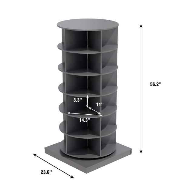 Rotating Shoe Rack Tower, , Free Standing 360° Revolving Shoe Organizer ...