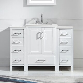 Wilshire 48'' Free-standing Single Bathroom Vanity Set with Carrara ...