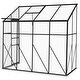 8' x 4' Walk-in Polycarbonate Greenhouse with Rain Gutter, Foundation ...