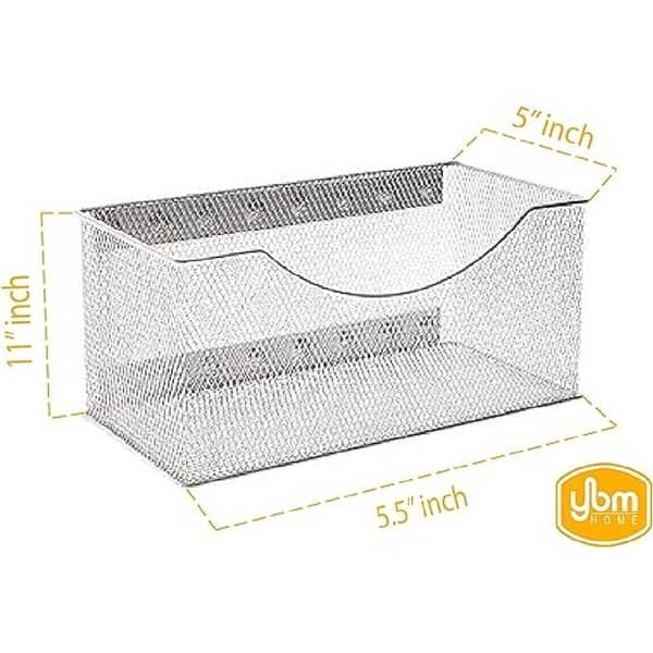 Ybm Home Wire Mesh Magnetic Storage Basket, Trash Caddy, Office Supply ...