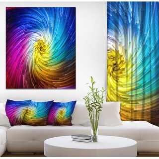 Designart "Unfolding of Vibrant Vortex" Contemporary Art on wrapped ...