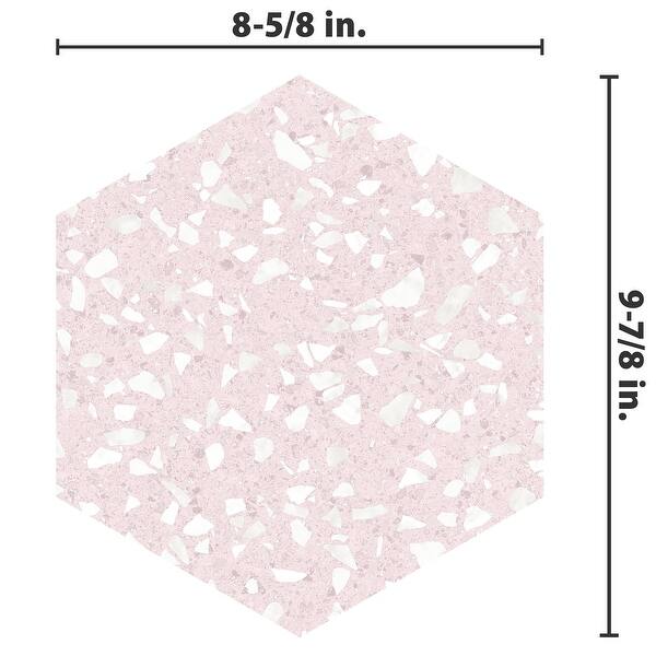 Merola Tile Venice Hex Pink 8-5/8" x 9-7/8" Porcelain Floor and Wall ...