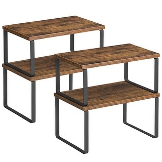 Spice Racks, Cabinet Shelf Organizers, Set of 4 Kitchen Counter Shelves ...