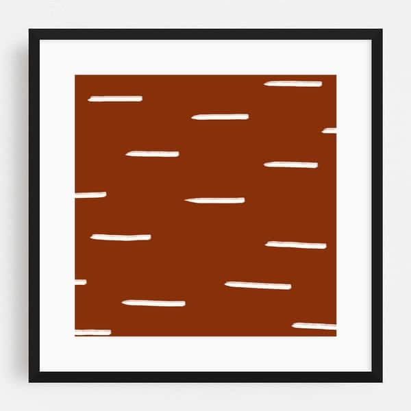 MOD Chunky Horizontal Lines rust Illustrations Art Print/Poster - Bed ...
