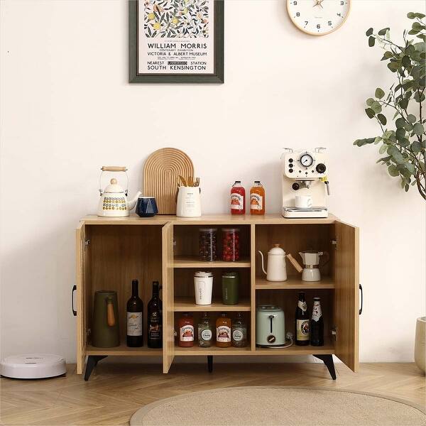 Three Door Rattan Net Side Cabinet - Bed Bath & Beyond - 37754666