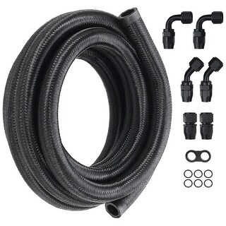 Fuel Line Kit Braided Fuel Line Oil/Gas/Diesel Hose End Fitting Kit ...
