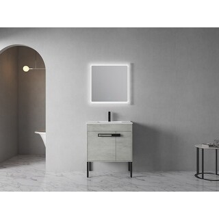 Bathroom Vanity with Sink 30 Inch, with Soft Close Doors, 30x18 - Bed ...