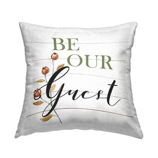 Stupell Be Our Guest Phrase Printed Outdoor Throw Pillow Design by ...