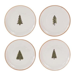 Ceramic Pine Tree Plate (Set of 4) - Bed Bath & Beyond - 40833964