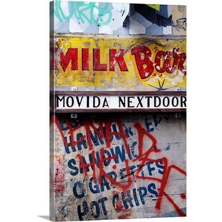 "Alleyway sign for popular restaurant Movida Nextdoor." Canvas Wall Art ...