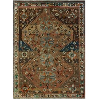Semi-Antique Anane Rust/Grey Rug - 4'2" x 5'8" - Bed Bath & Beyond ...