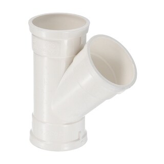 2" Y-Shape Duct Hose Connector for Drain Tubes, Drip Systems, White ...