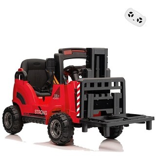 12V Kids Ride on Forklift Car, Toddles Electric Construction Car with ...