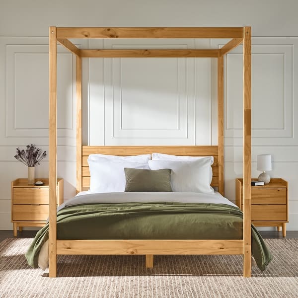 Middlebrook Designs Minimalist Canopy Queen Bedframe - Bed Bath ...