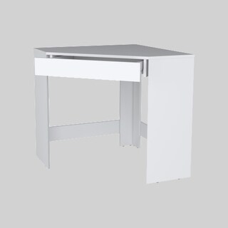 Space-Saving Triangular Desk with Large Work Surface and Drawer ...