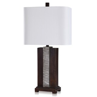 Owen -Transitional Waterfall Resin Table Lamp - Distressed Espresso ...