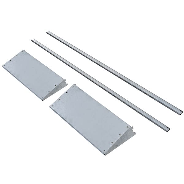 Metal Lean-to Storage Shed with Adjustable Shelf Tool Cabinet - Bed ...