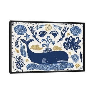 iCanvas "Primitive Sea I" by Daphne Brissonnet Framed Canvas Print ...