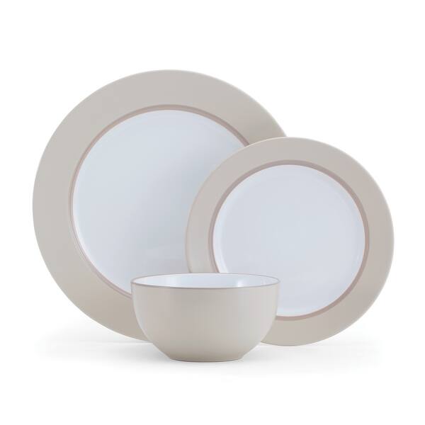 Pfaltzgraff Grayson Taupe 12PC Dinnerware Set, Service for 4 - Bed Bath ...