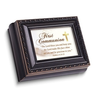Curata Black Resin Tiny Square First Communion Keepsake Box - Bed Bath ...
