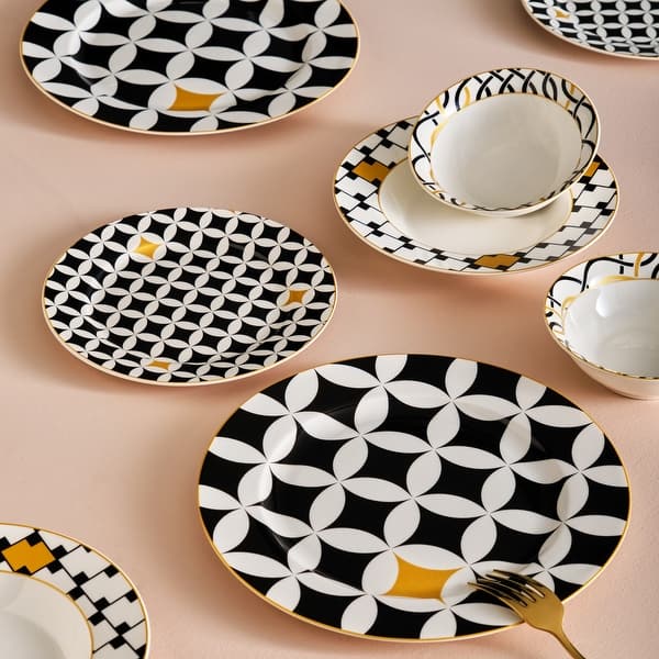 Karaca Mosaic Porcelain Dinnerware Set of 24 for 6 - On Sale - Bed Bath ...