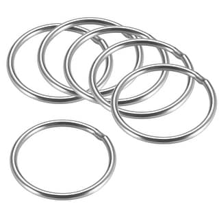 Welded O Ring, 40 x 3mm Strapping Round Rings Stainless Steel 6pcs ...