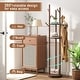 Bamboo Coat Rack Rotary Freestanding Coat Tree Rack Stand with 9 Hooks ...