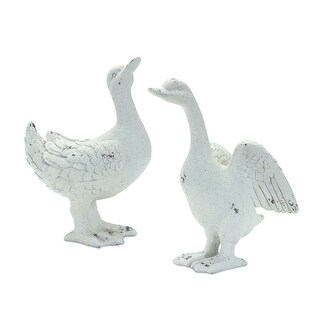 Set of 2 White Standing Duck Tabletop Figurines 12.25" - Bed Bath ...